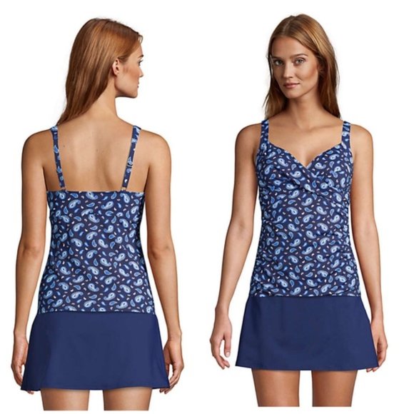 Swim | Lands End Paisley Design Tankini Top Tankini Top Only Never Worn ...